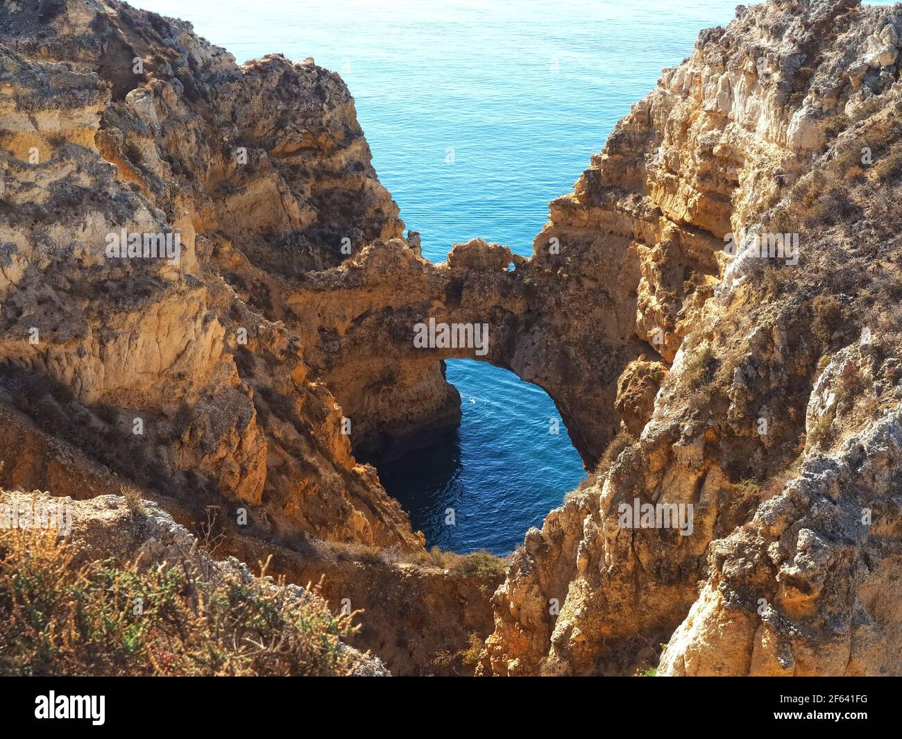 The beauty of Portugal - orange cliffs at Ponta da Piedade in Lagos ...