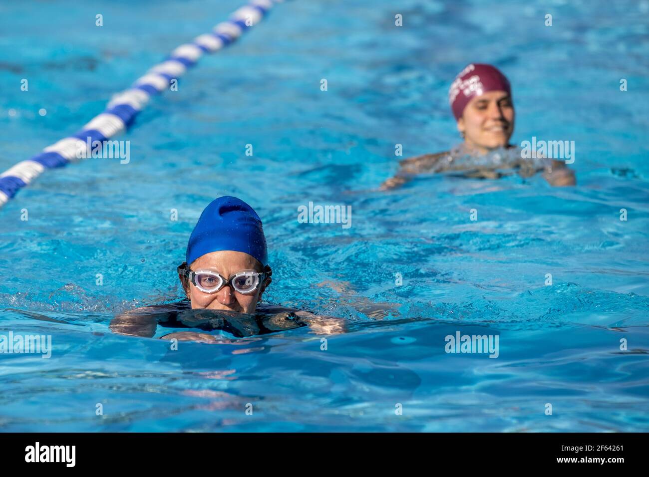 Woman lido swim uk hi-res stock photography and images - Alamy