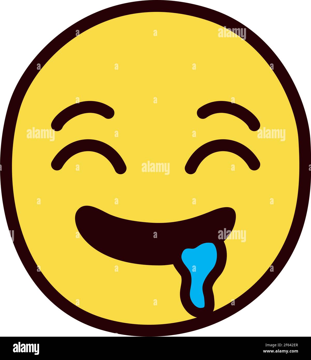 Drooling Emoji Face On Background Stock Vector Image And Art Alamy