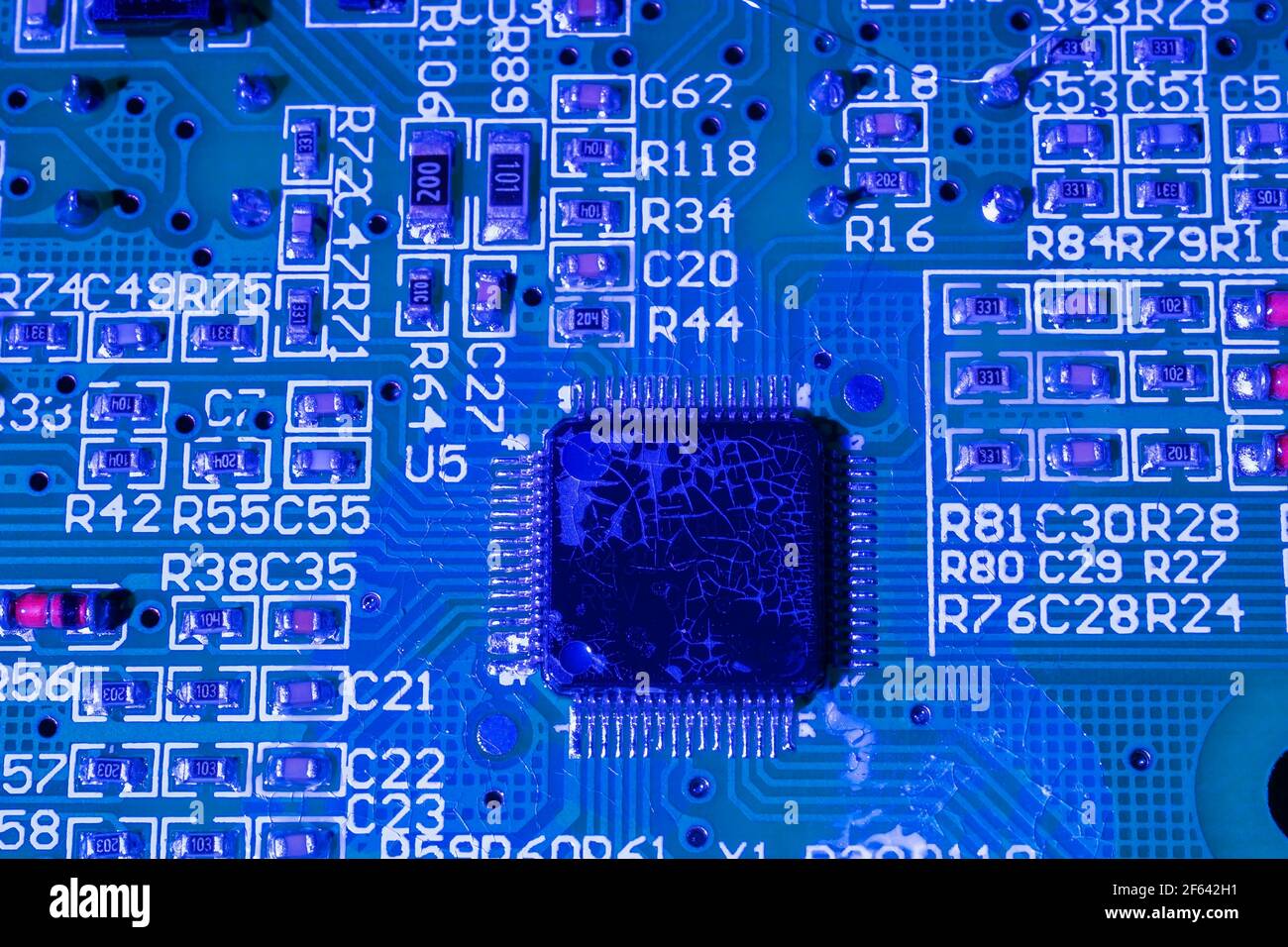 Purple circuit electronic technology hi-res stock photography and ...