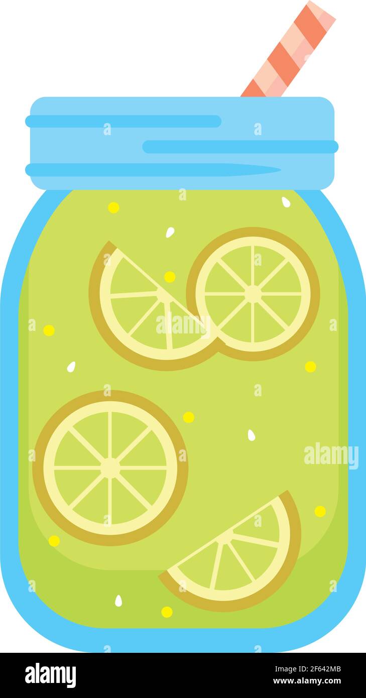 lemonade jar on white background Stock Vector Image & Art - Alamy