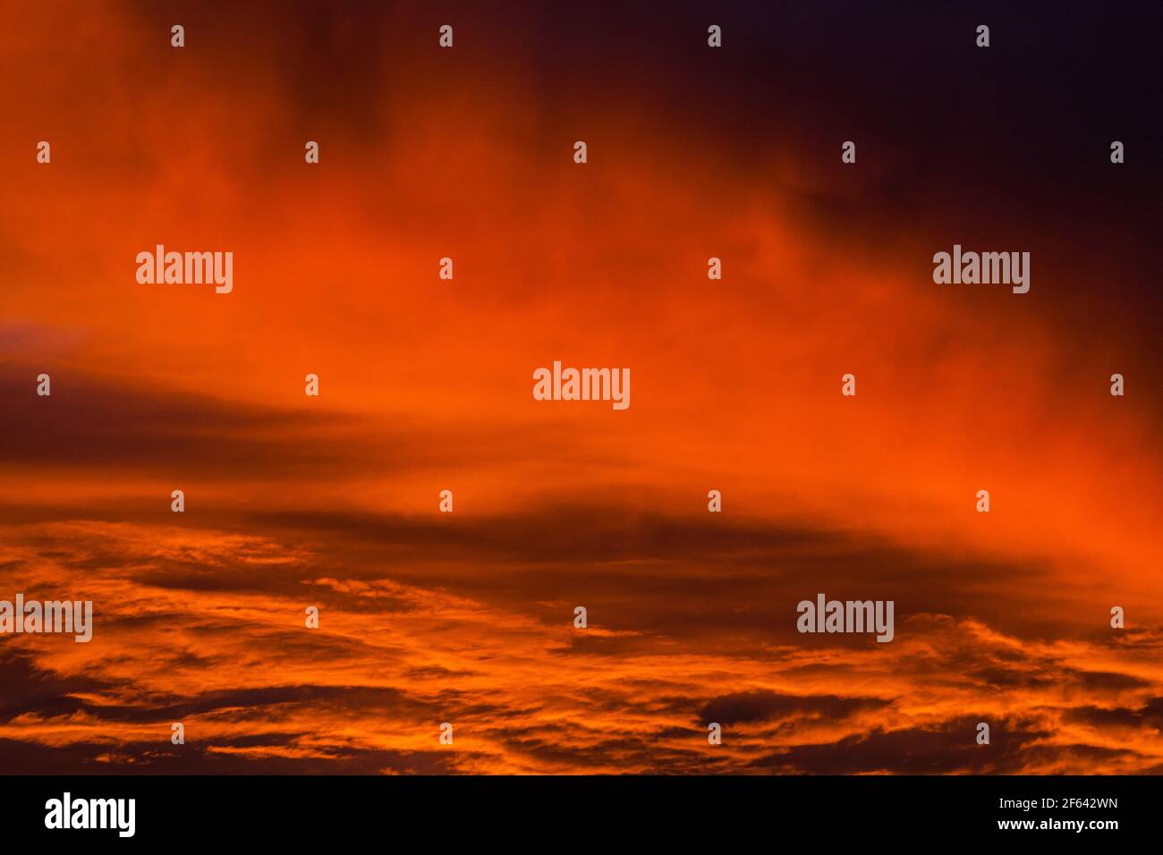 Red voluminous clouds at sunrise Stock Photo - Alamy