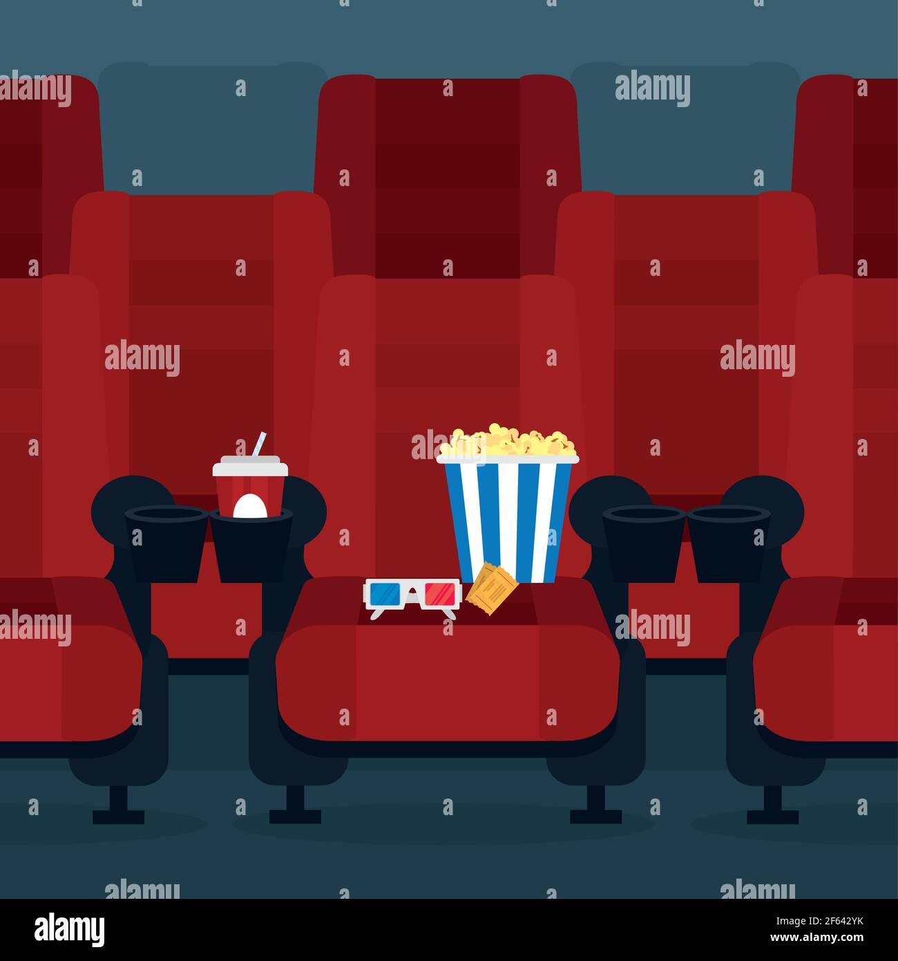 Cinema interior food Stock Vector Images - Alamy