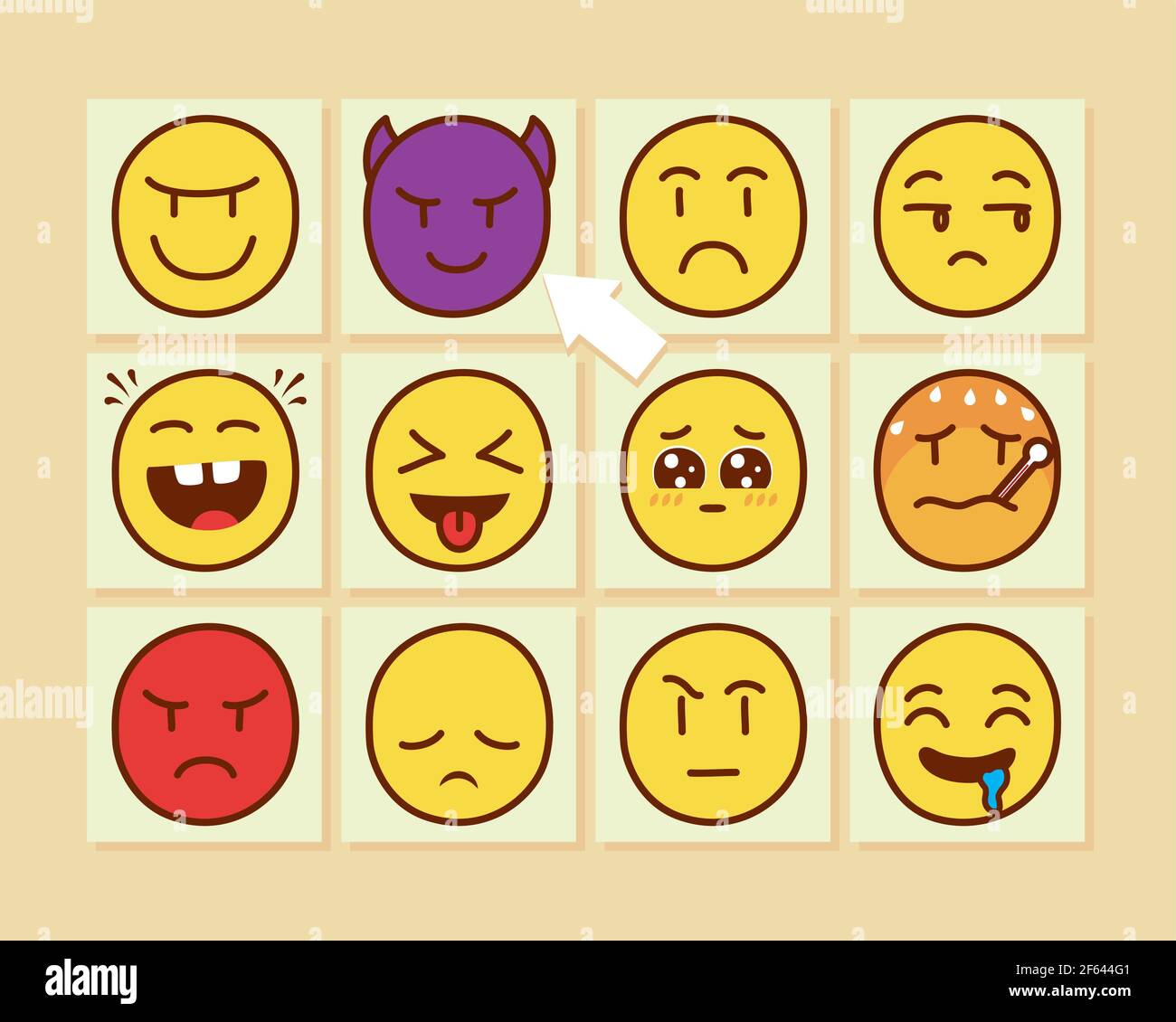 emoji faces with expressions design Stock Vector Image & Art - Alamy