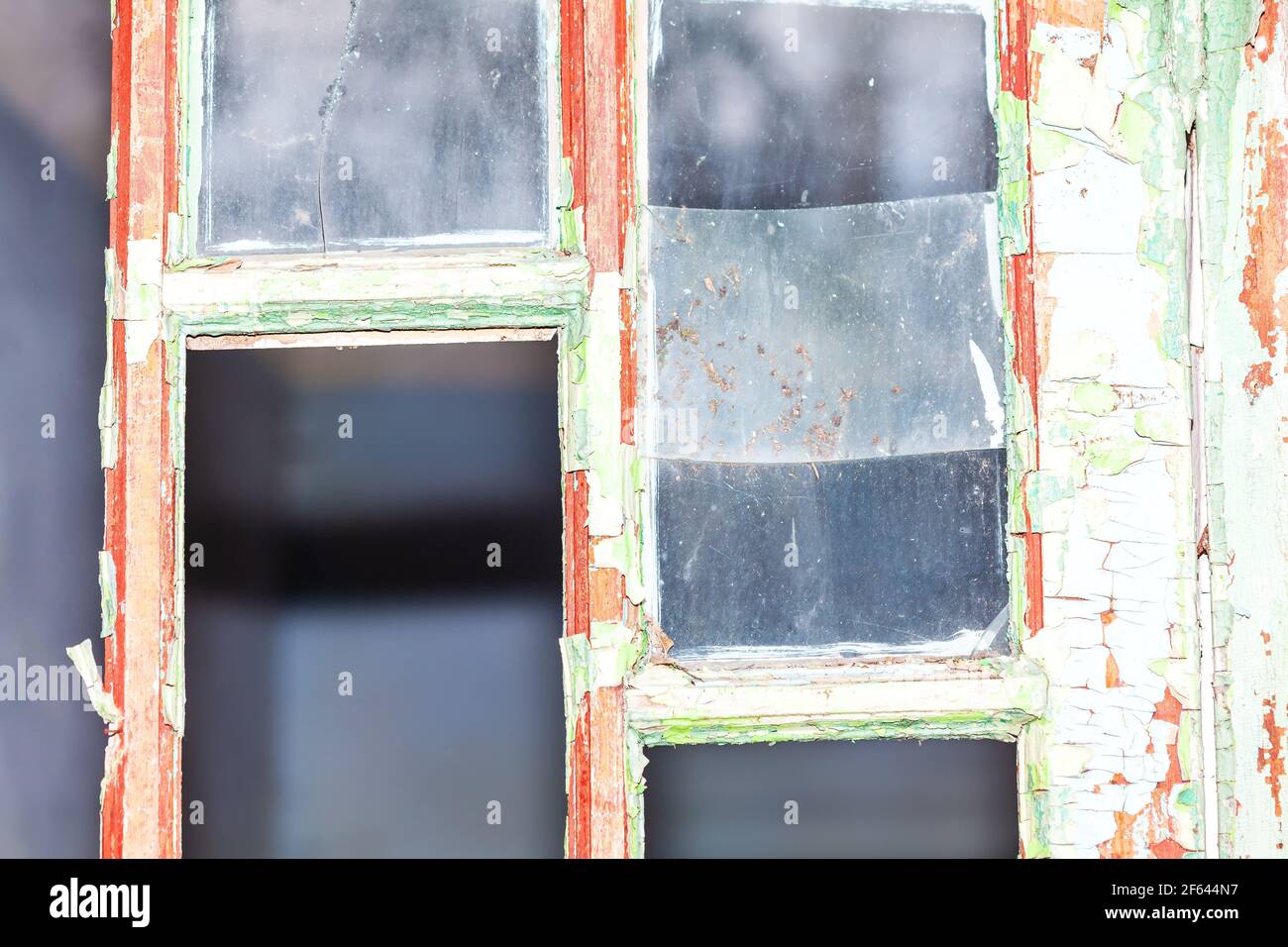 Old window with broken glass with decaying wooden frame Stock Photo - Alamy