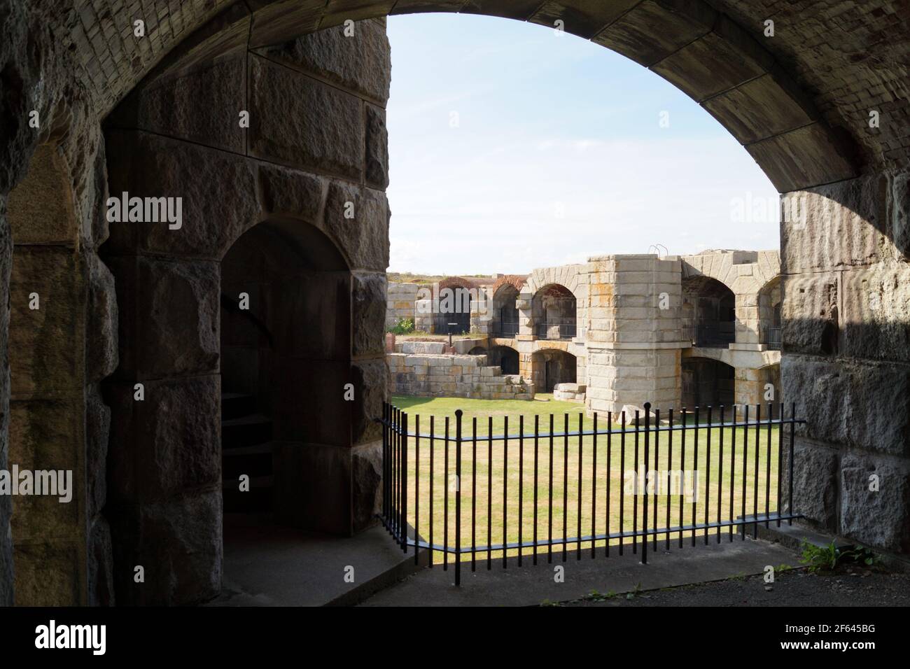 Fort Popham, a Civil War-era coastal defense fortification at the mouth ...