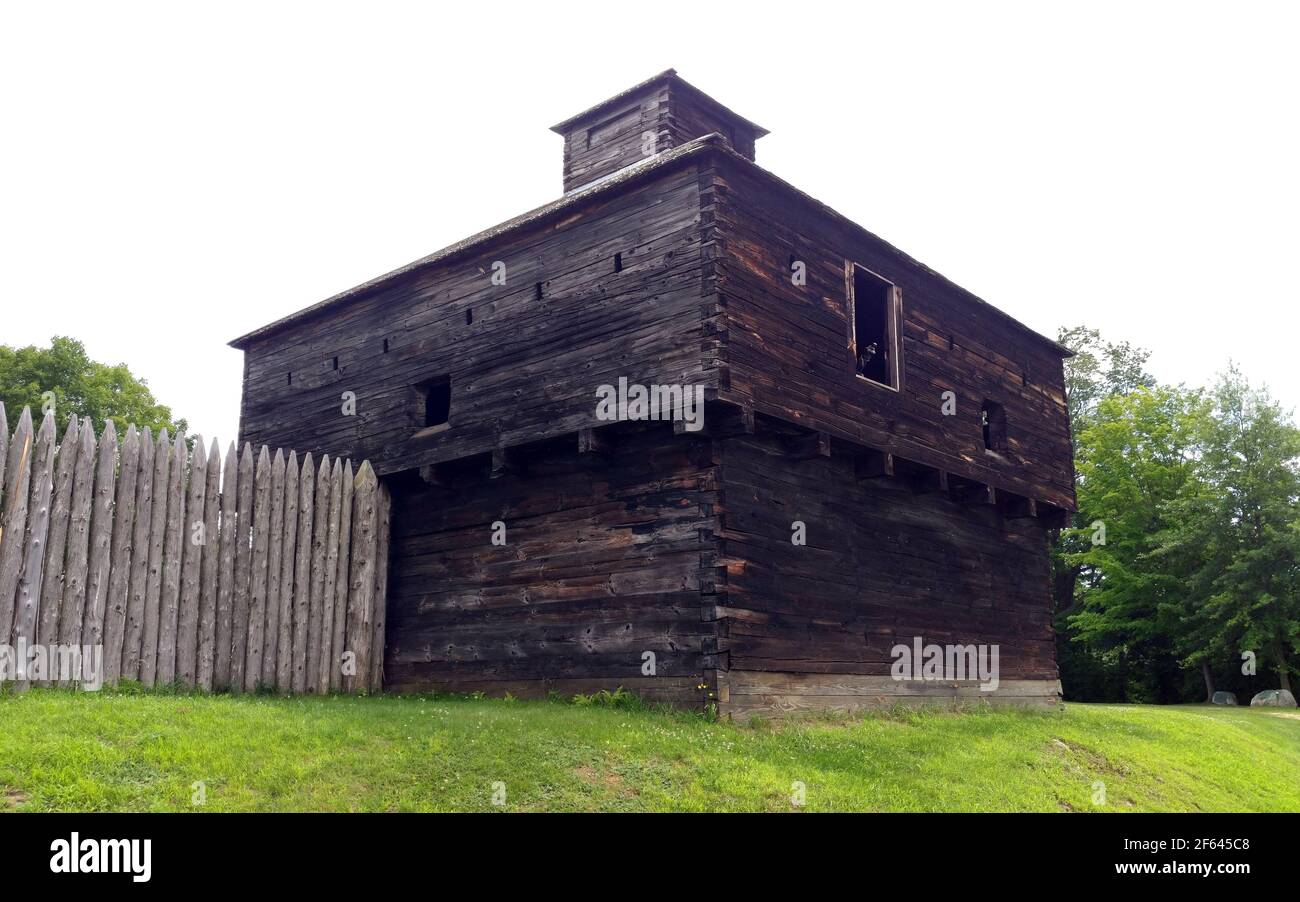 Old landmark Fort Western, former British colonial outpost on the ...