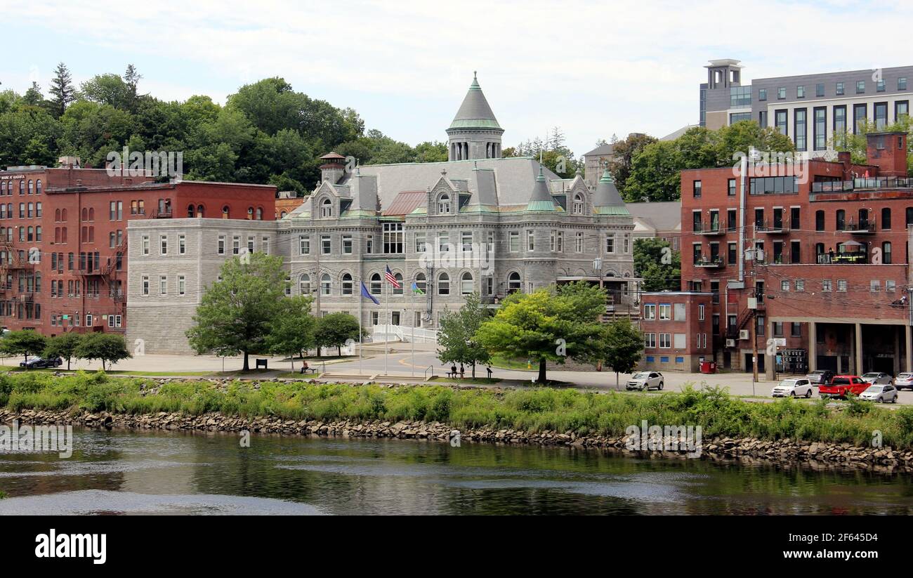 The Olde Federal Building, landmark edifice, waterfront view across the ...