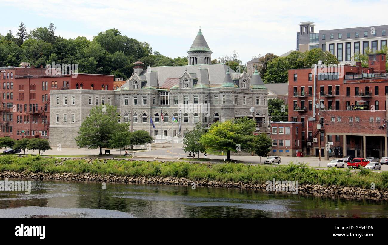 The Olde Federal Building, landmark edifice, waterfront view across the ...