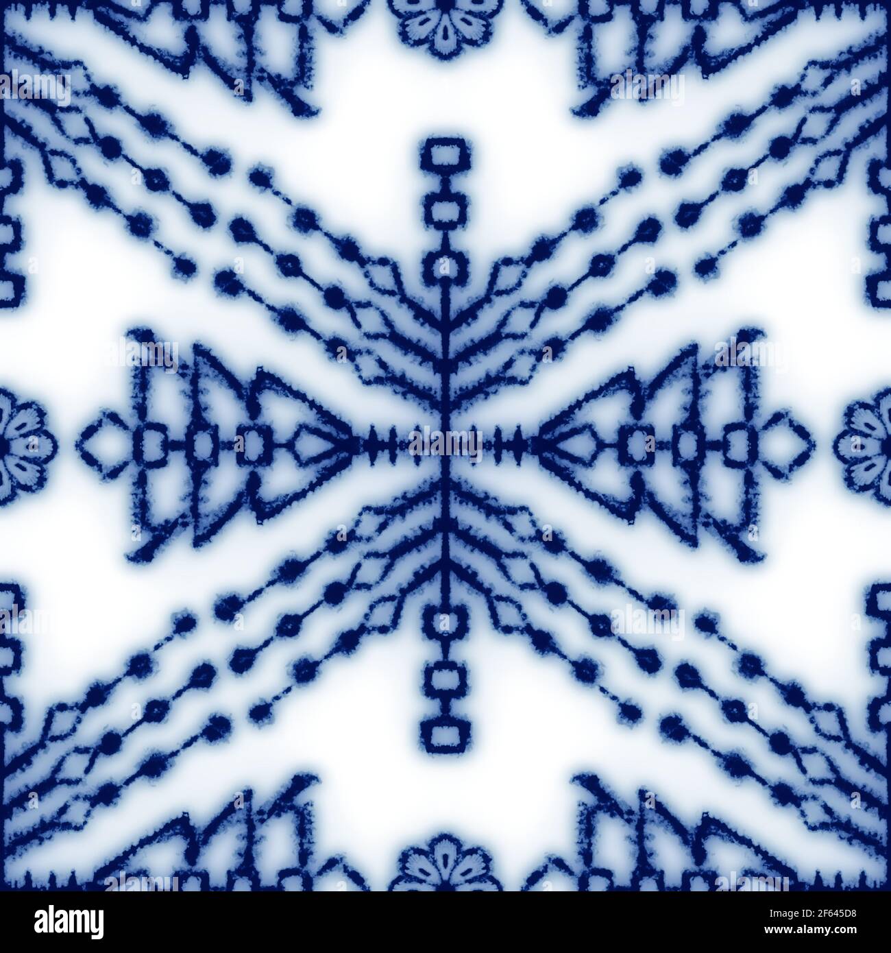 Seamless classic blue and white ceramic design Stock Photo - Alamy