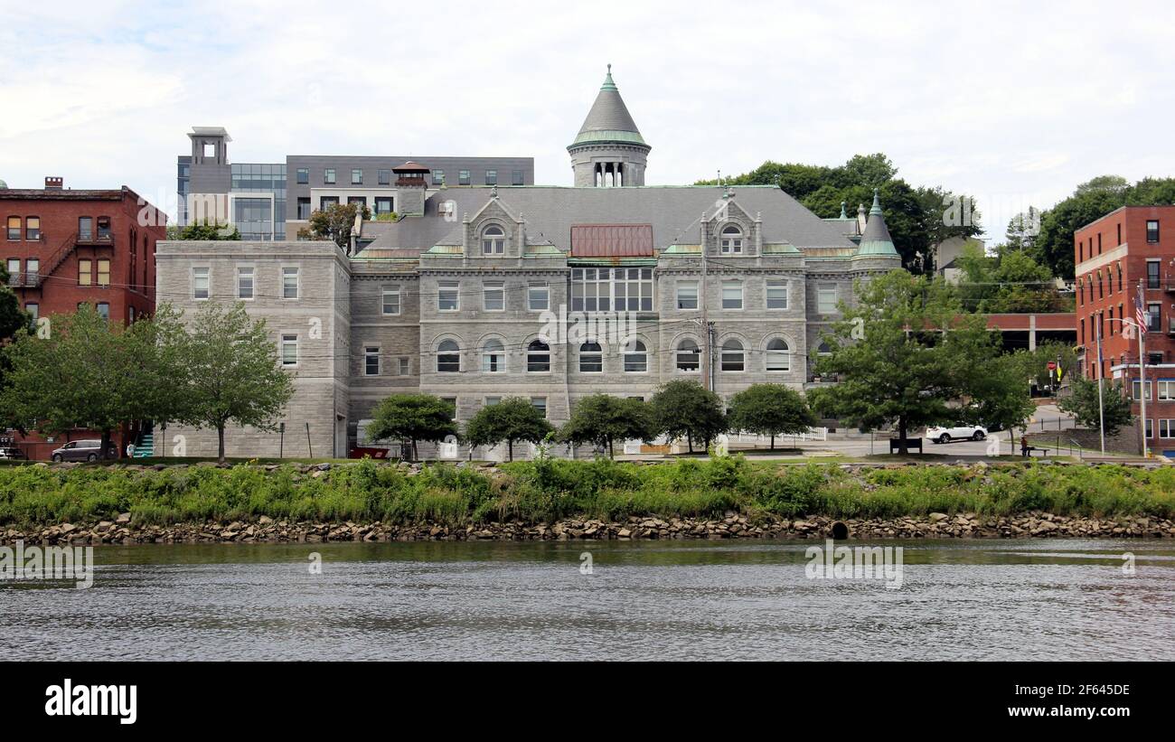 The Olde Federal Building, landmark edifice, waterfront view across the ...