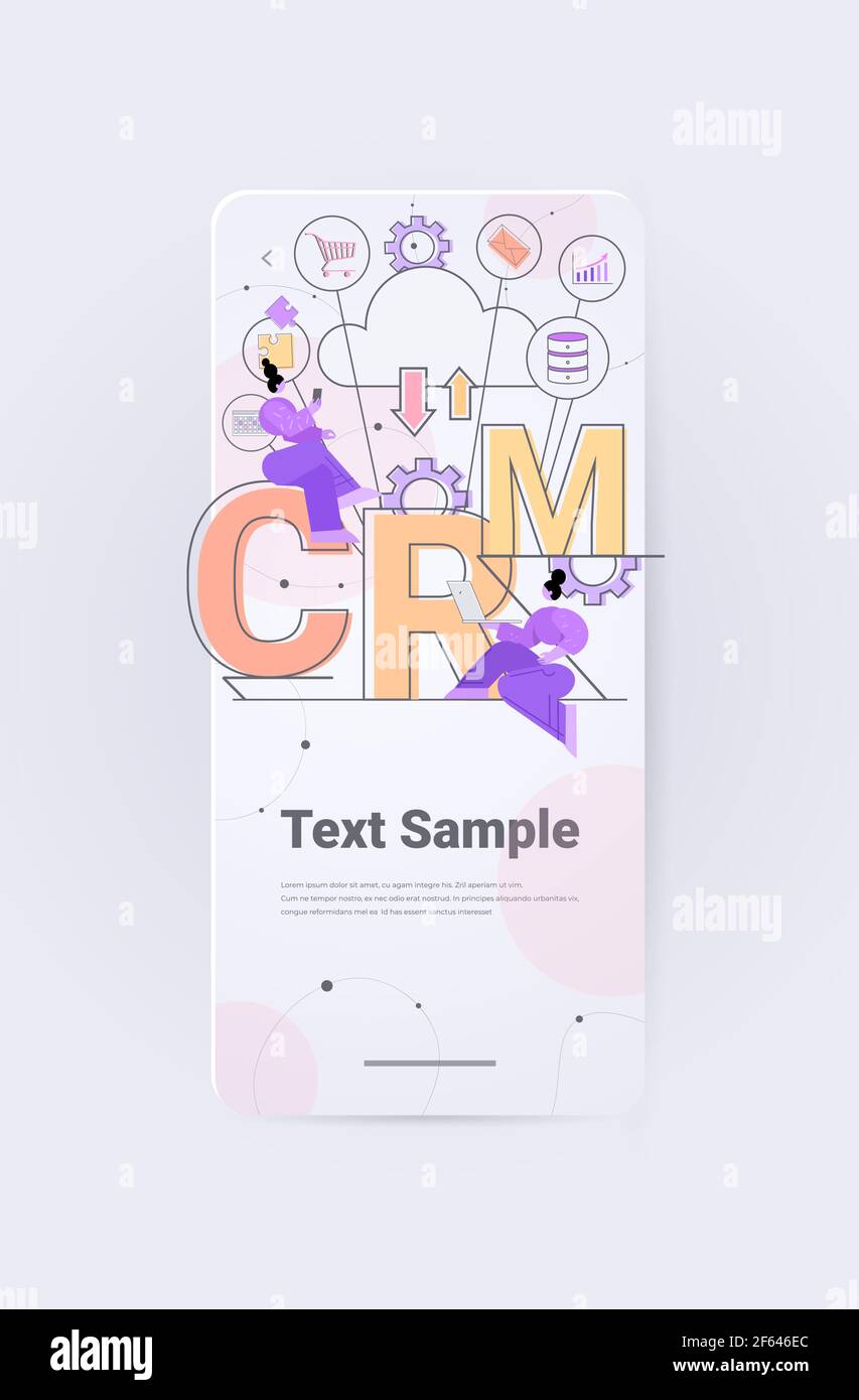 women using laptops client support CRM Customer Relationship Management ...