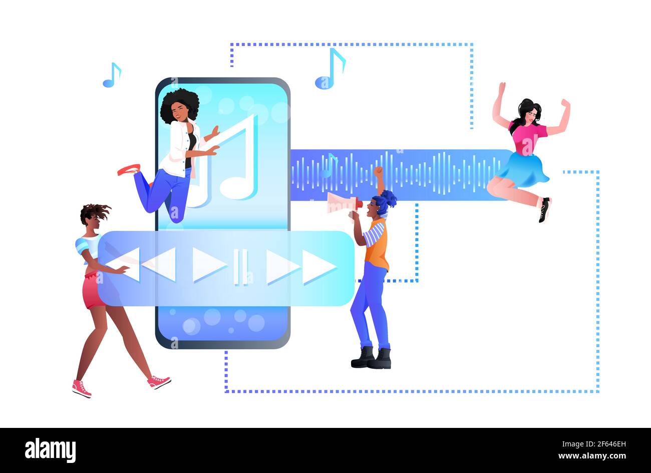 people communicating by voice messages audio chat application social ...