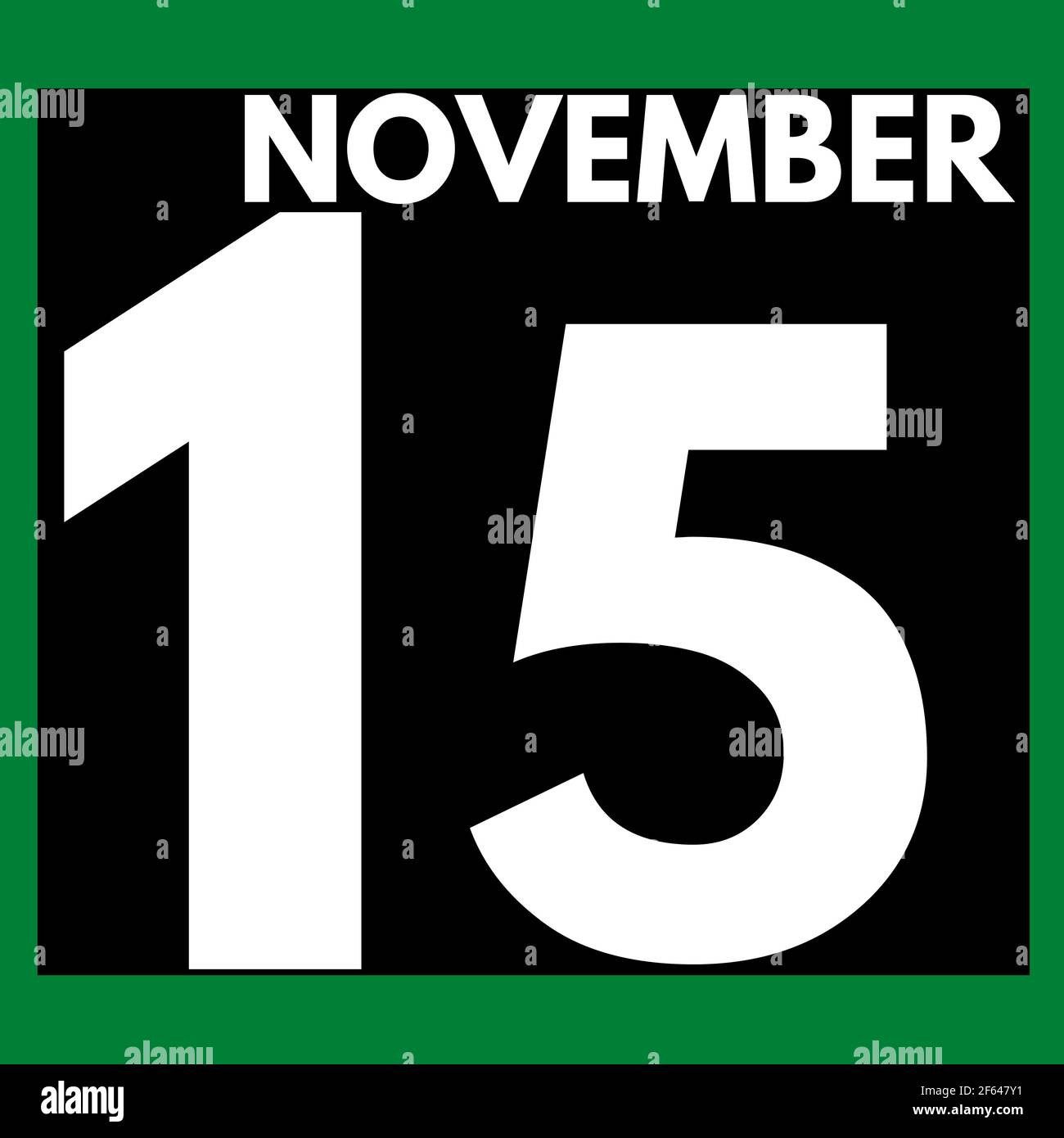 November 15 . Modern daily calendar icon .date ,day, month .calendar ...