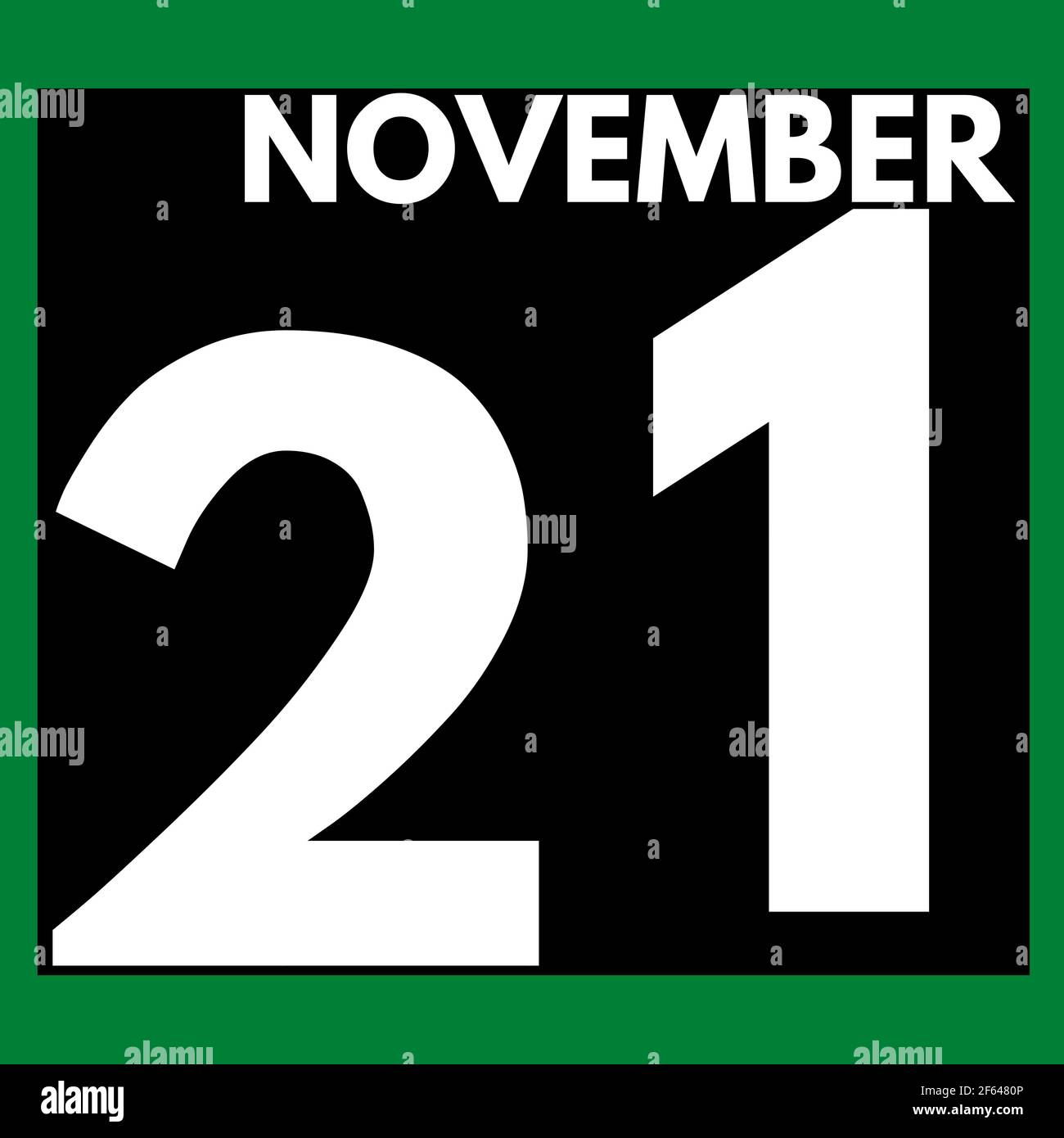 November 21 . Modern daily calendar icon .date ,day, month .calendar ...