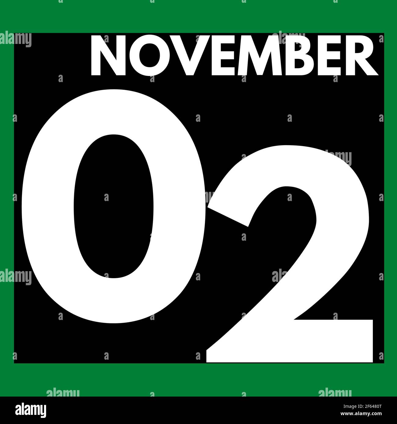 November 2 . Modern daily calendar icon .date ,day, month .calendar for ...