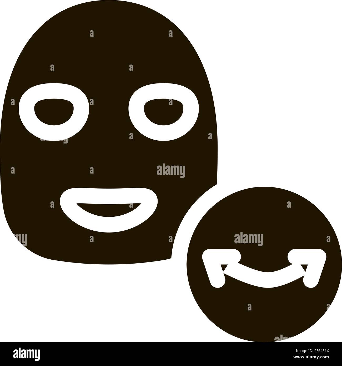 Wrinkle Face Mask Icon Illustration Stock Vector Image & Art - Alamy