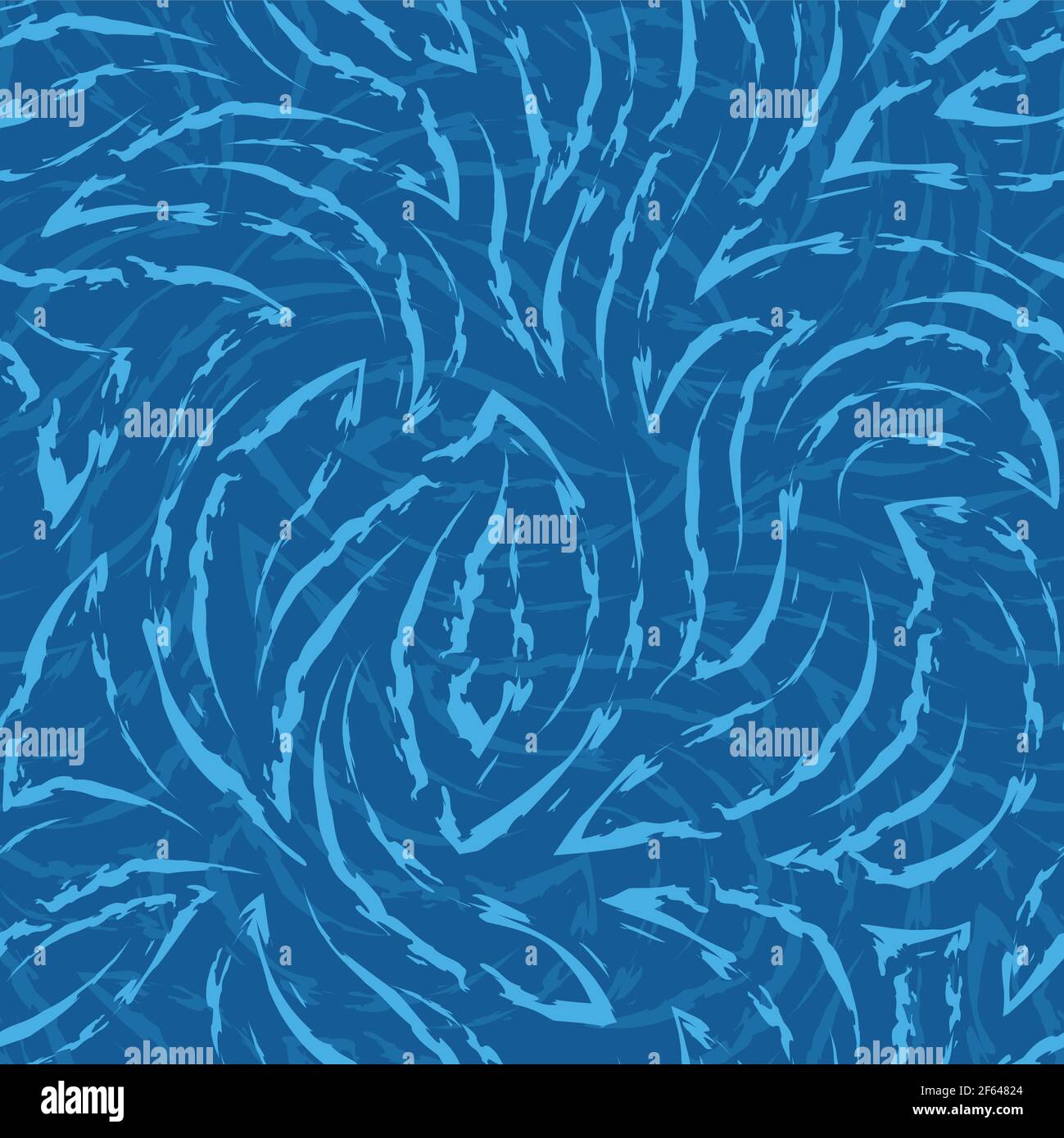 Seamless blue vector pattern of corners and flowing lines with torn edges.Texture of torn lines ...