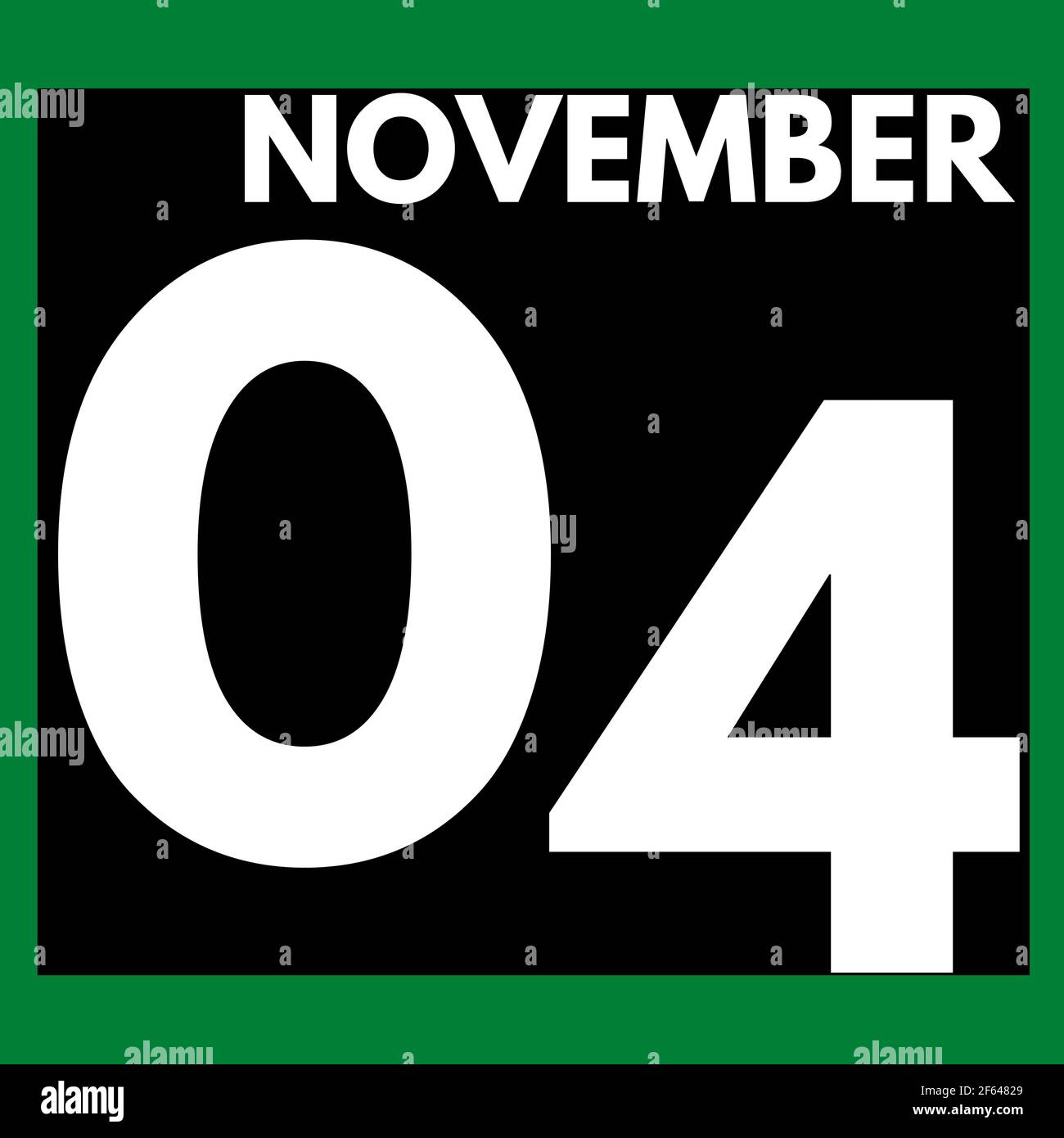 November 4 . Modern daily calendar icon .date ,day, month .calendar for ...