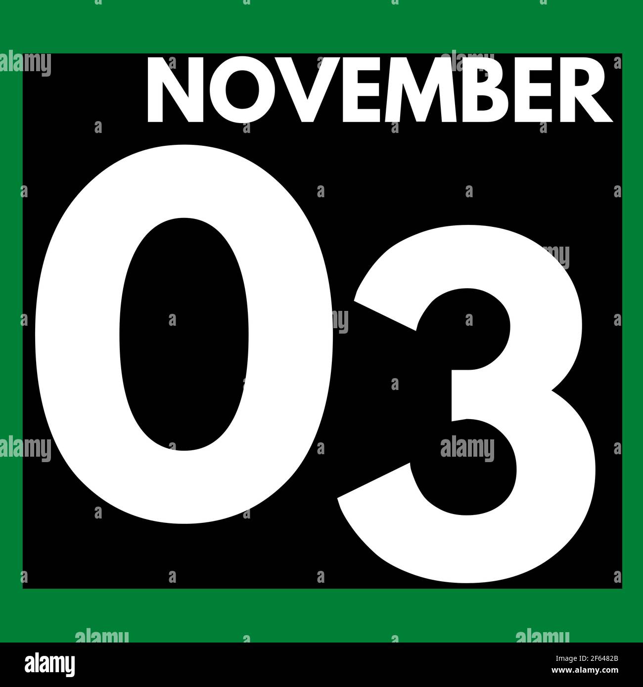 November 3 . Modern daily calendar icon .date ,day, month .calendar for ...