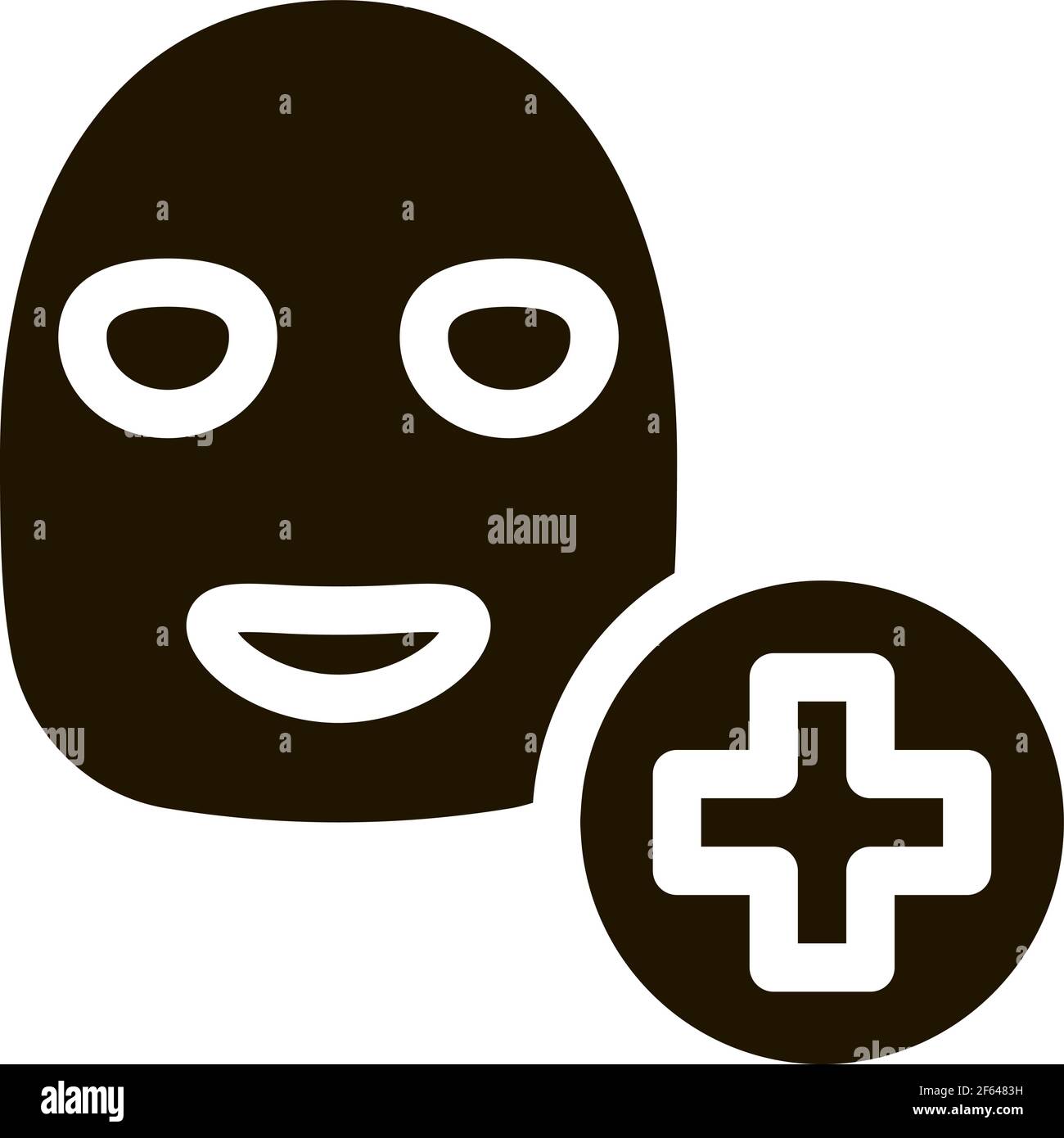 Face Mask Medical Cross Icon Illustration Stock Vector Image & Art - Alamy