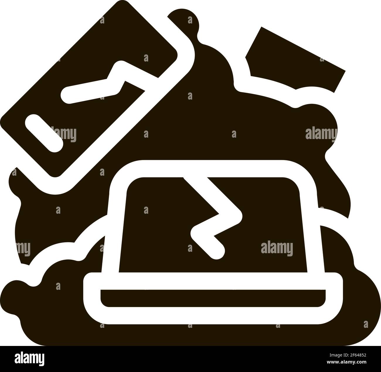 Broken Devices Icon Vector Glyph Illustration Stock Vector Image & Art ...