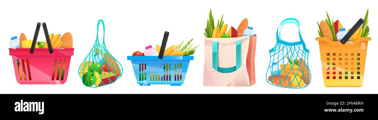 Reusable containers and bags Stock Vector Images - Alamy