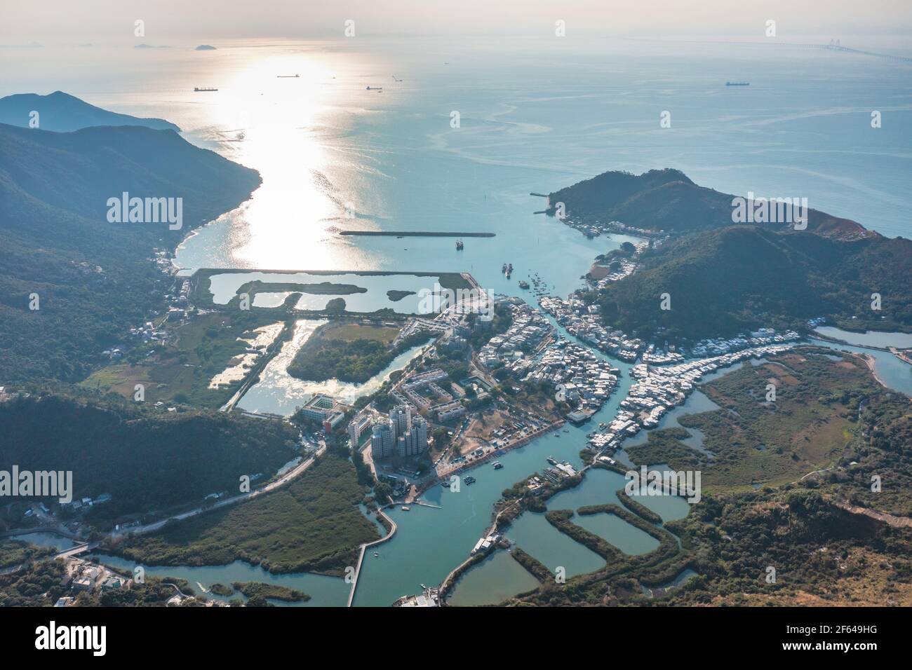 Aerial Panorama view of Tai O, the famous travel destination in Hong ...