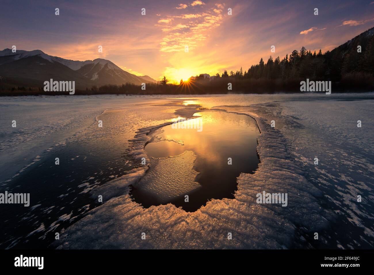 The Vermilion Lakes are a series of lakes located immediately west of ...