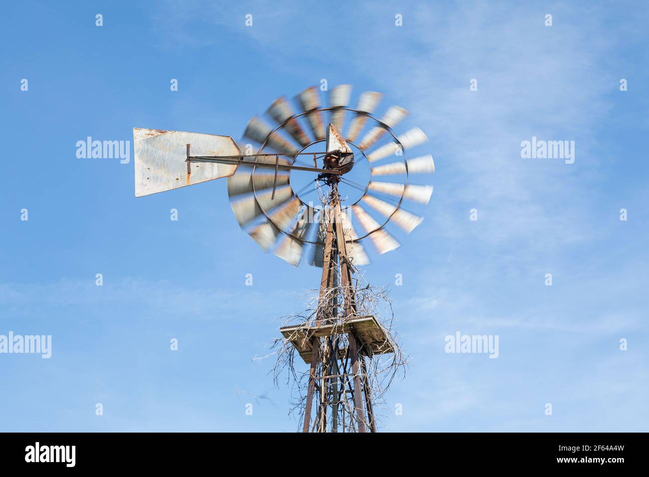 Aermotor windpump on an Iowa farm Stock Photo - Alamy