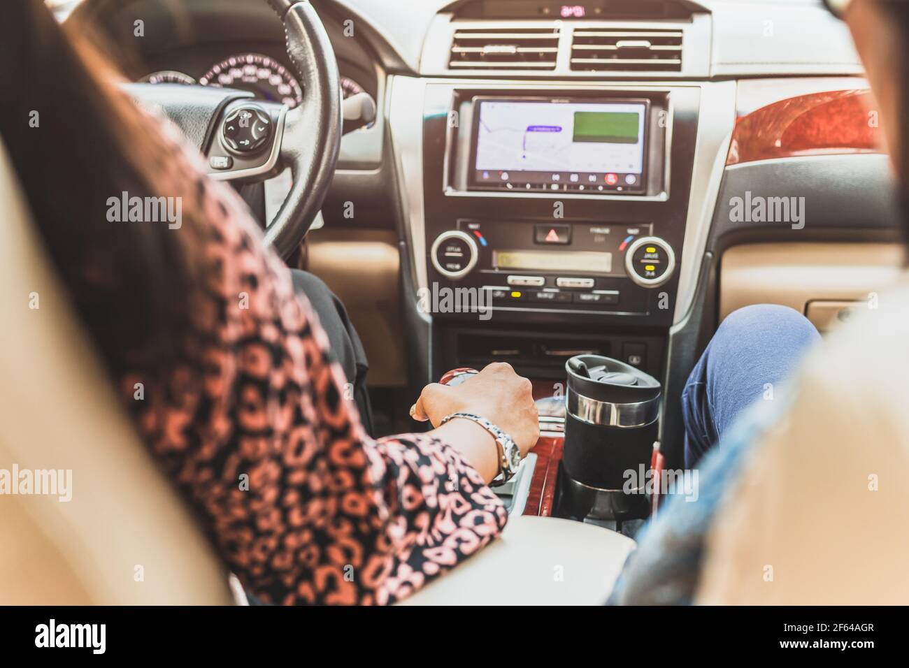 Woman stick shift car hi-res stock photography and images - Alamy
