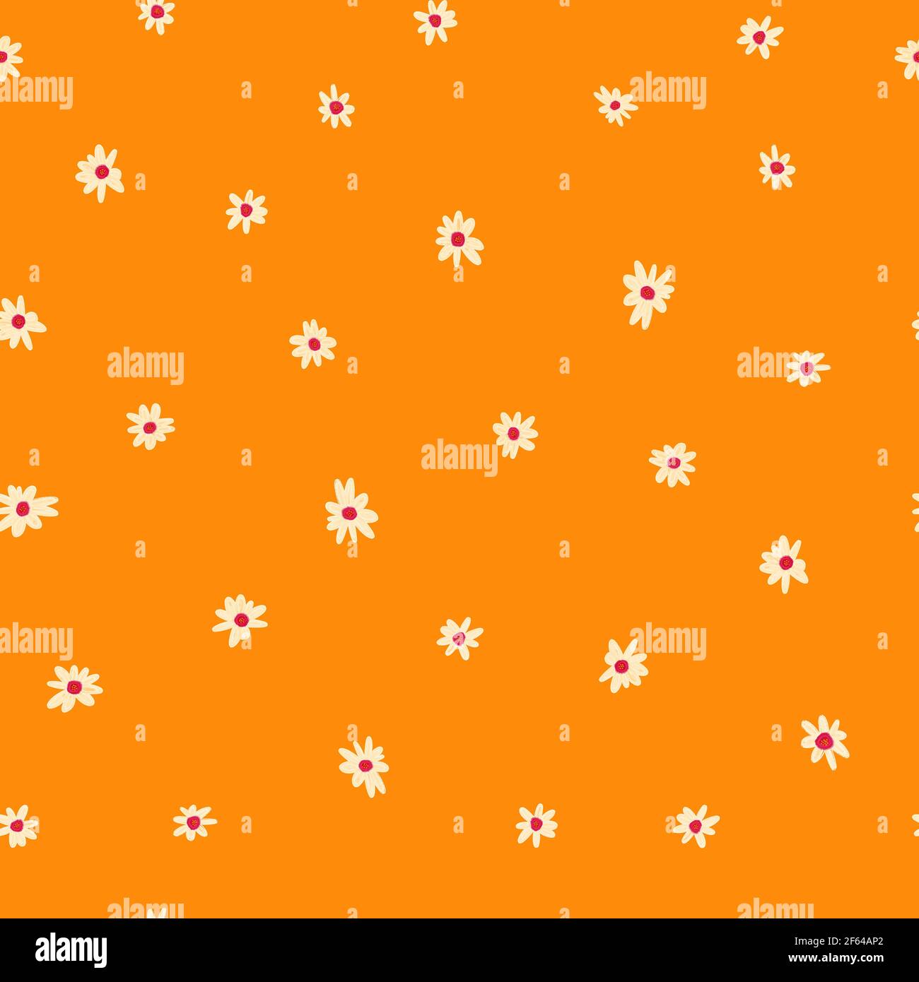 White ditsy flowers seamless background. Floral repeating pattern small ...