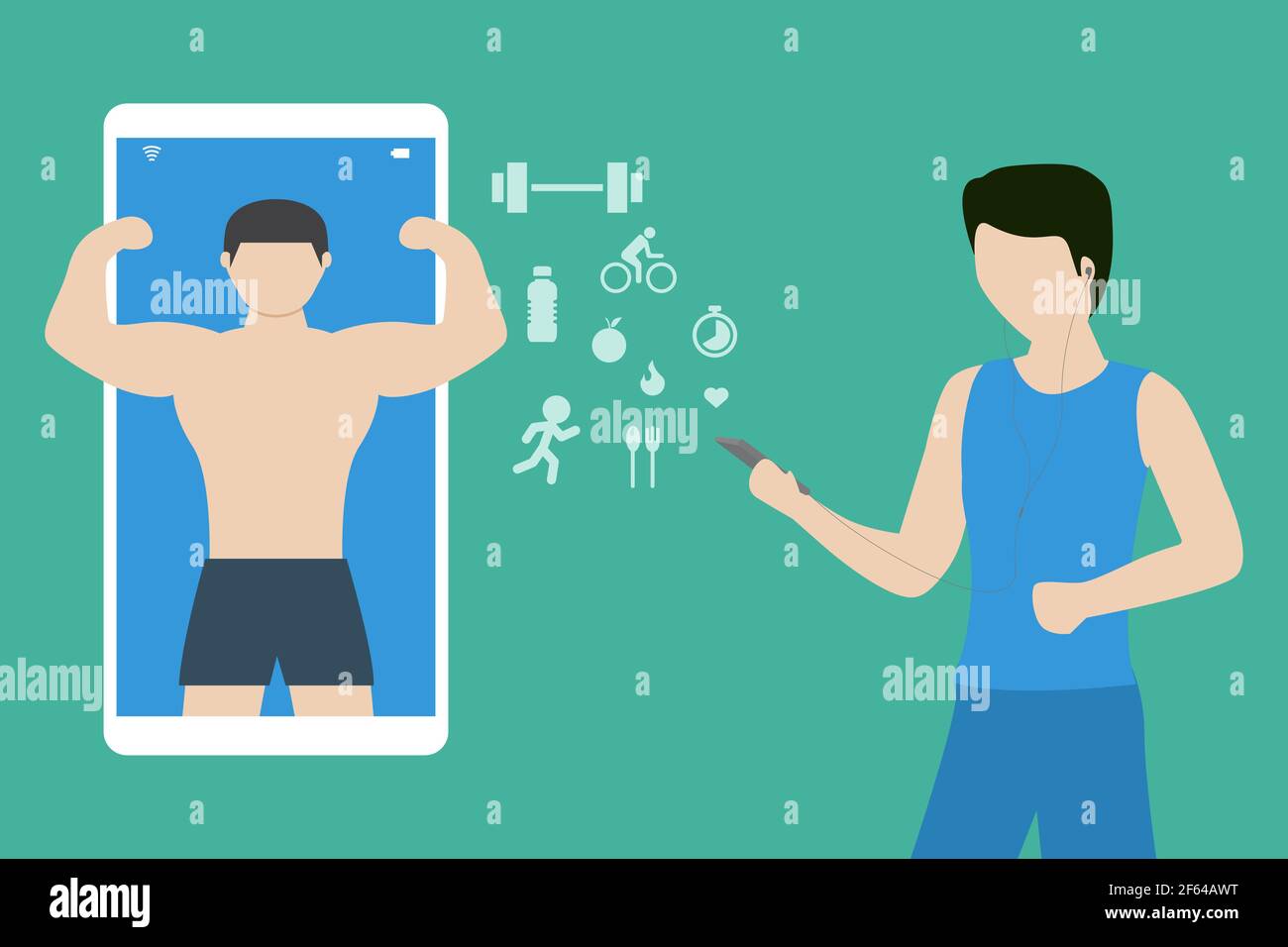 Online fitness workout Stock Vector Images - Alamy