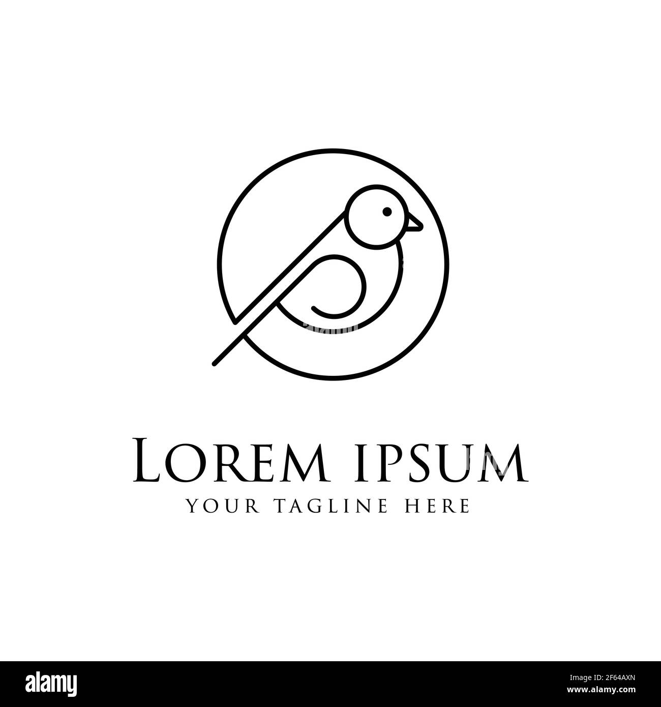 monoline style bird design concept, abstract bird logo isolated on ...