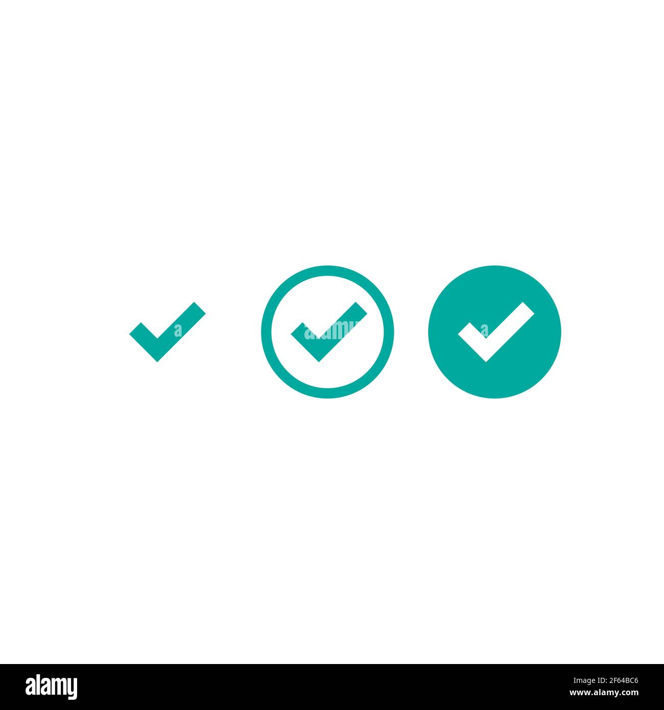 Check Mark set. Valid Seal icon. white squared tick in blue circle ...