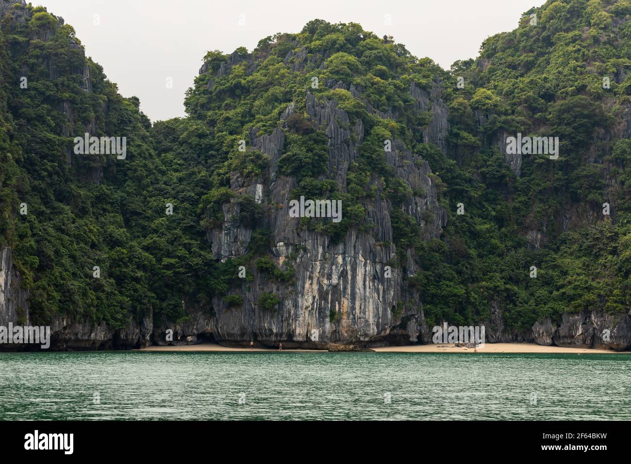 Beaches of the Ha Long Bay of Vietnam Stock Photo - Alamy