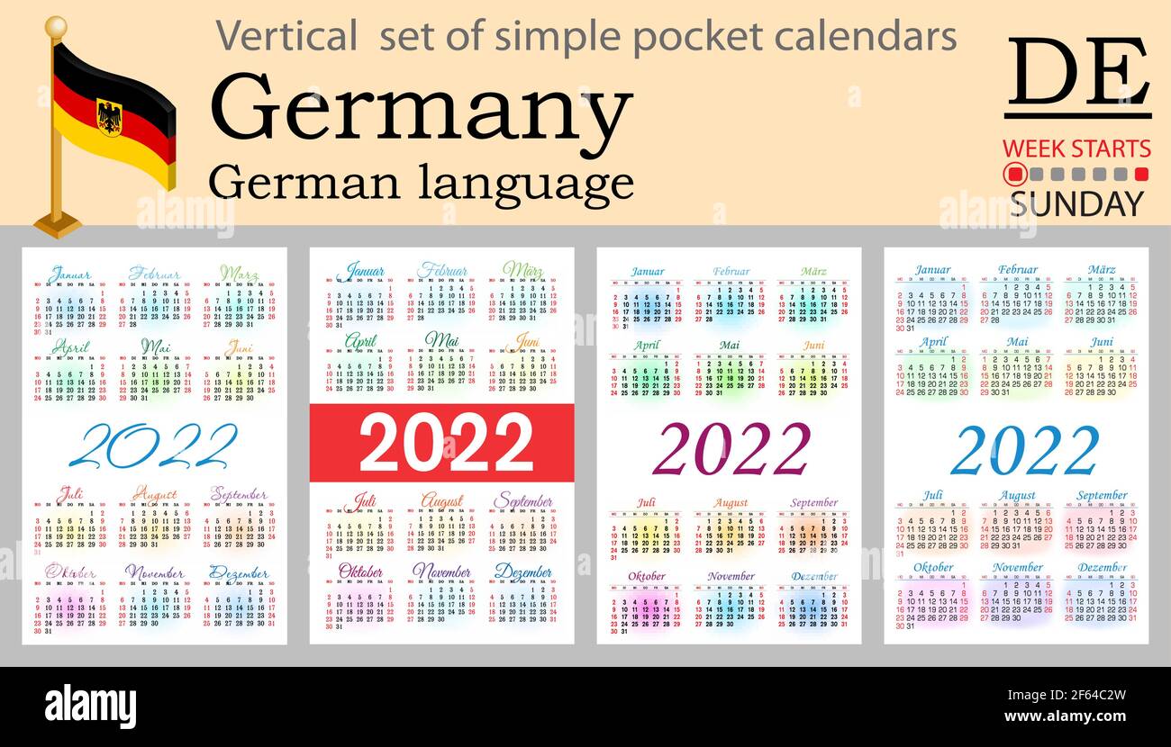 Calendar 2022 germany Stock Vector Images - Alamy