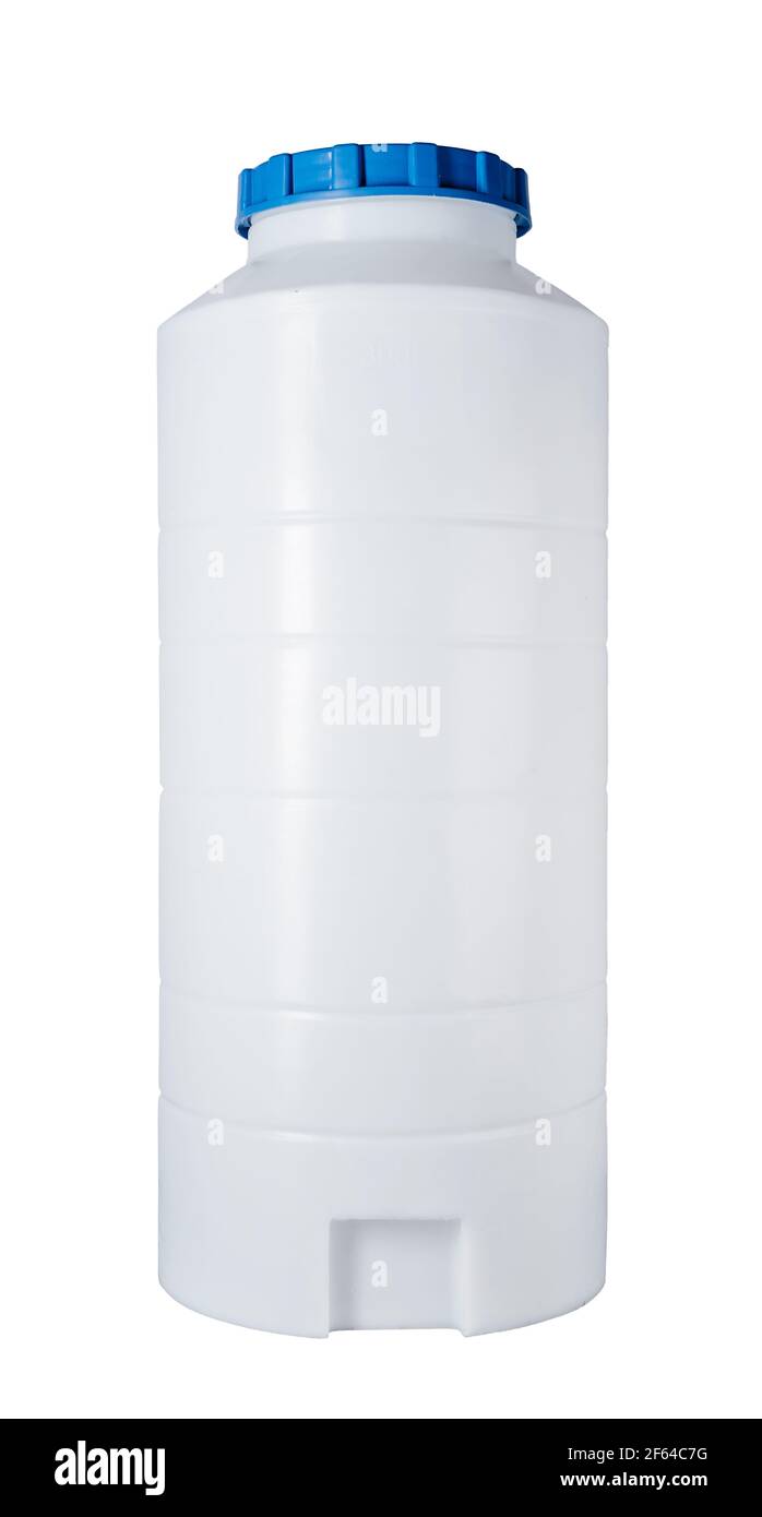 White plastic Water Tank isolated on white background Stock Photo - Alamy