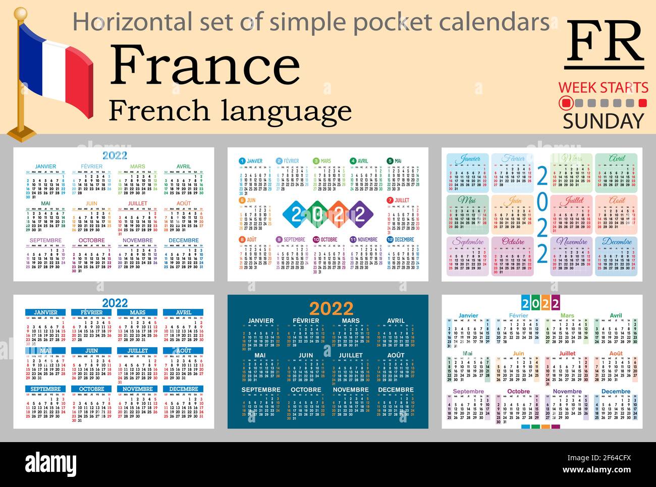 French holiday start Stock Vector Images - Alamy