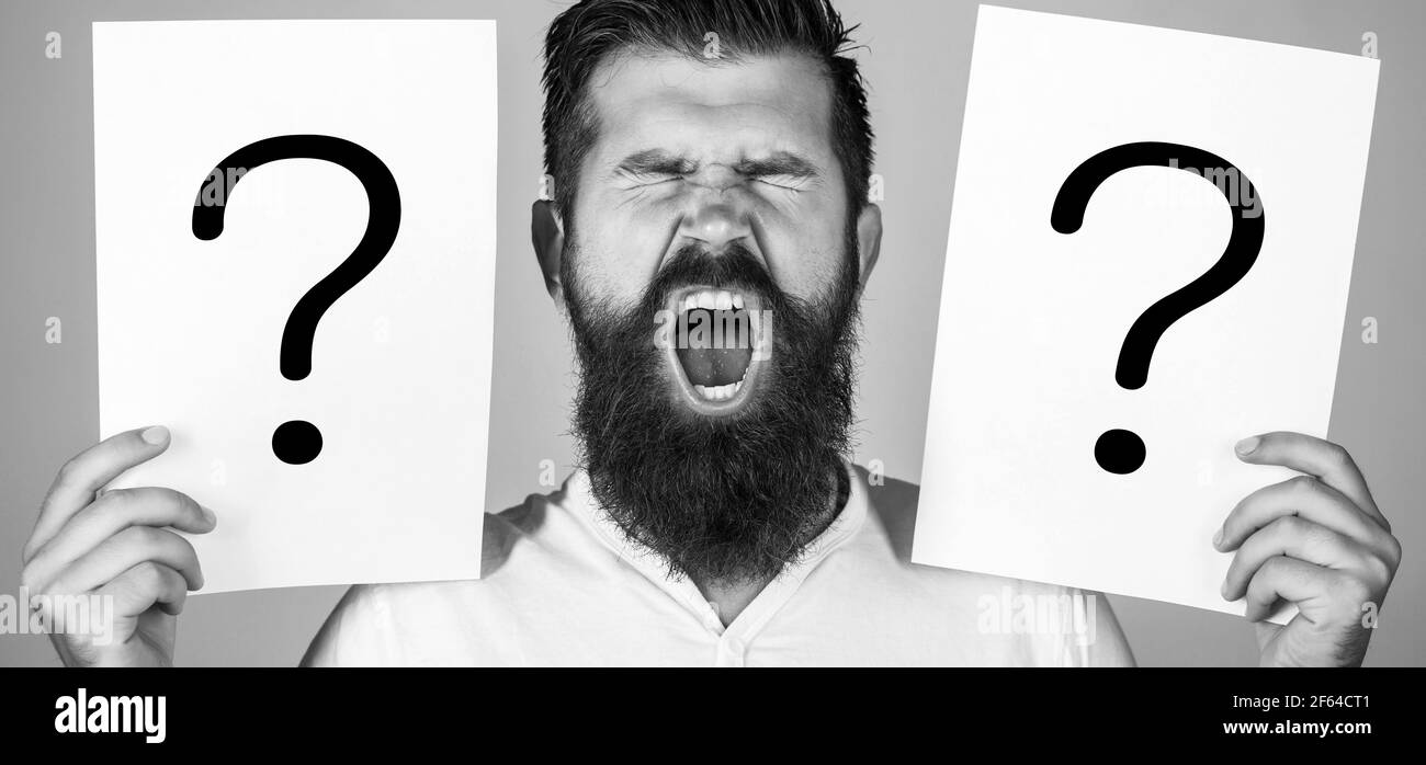 Questioning problem Black and White Stock Photos & Images - Alamy