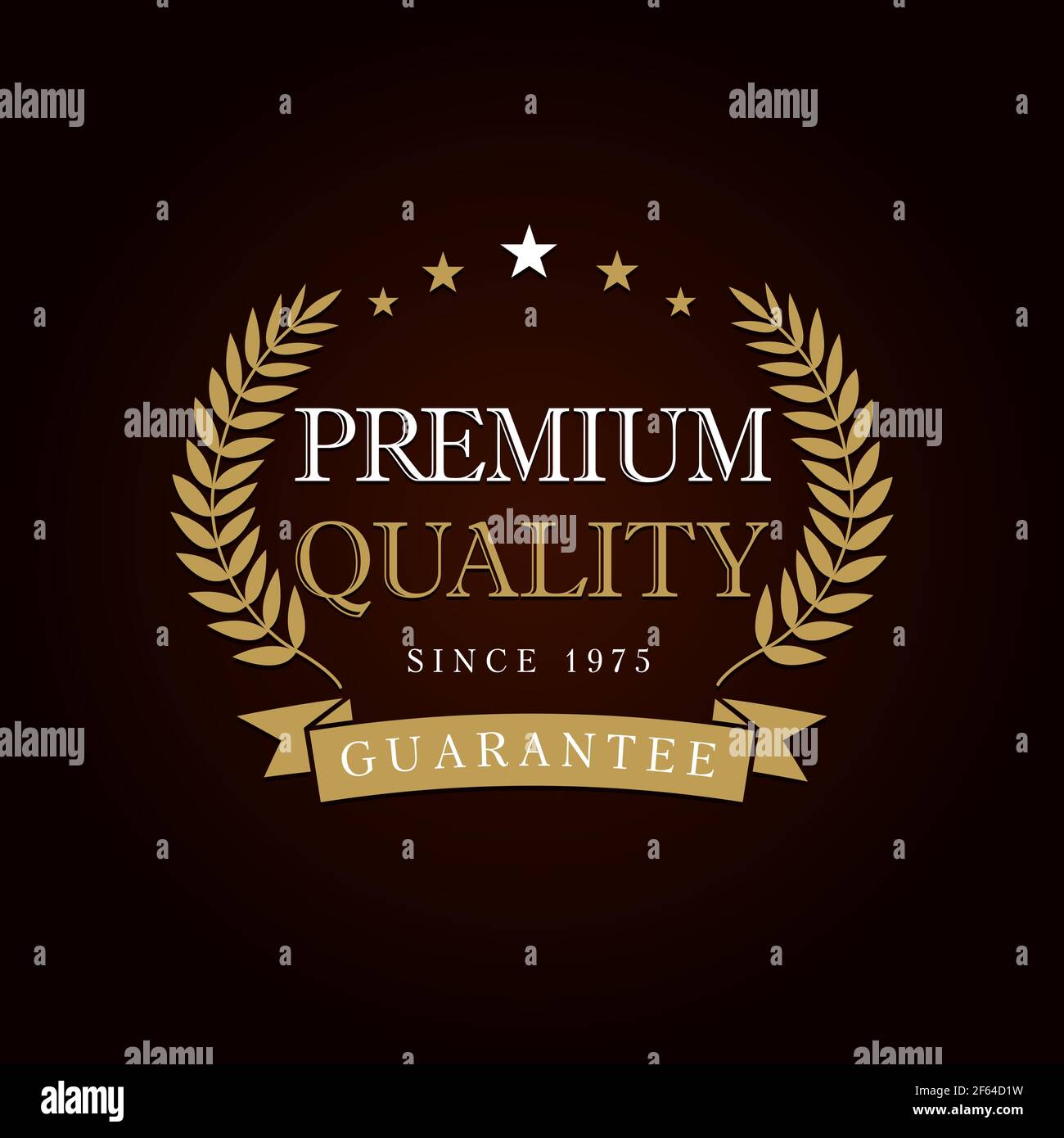 Premium quality logotype with palms. Isolated vector abstract golden ...