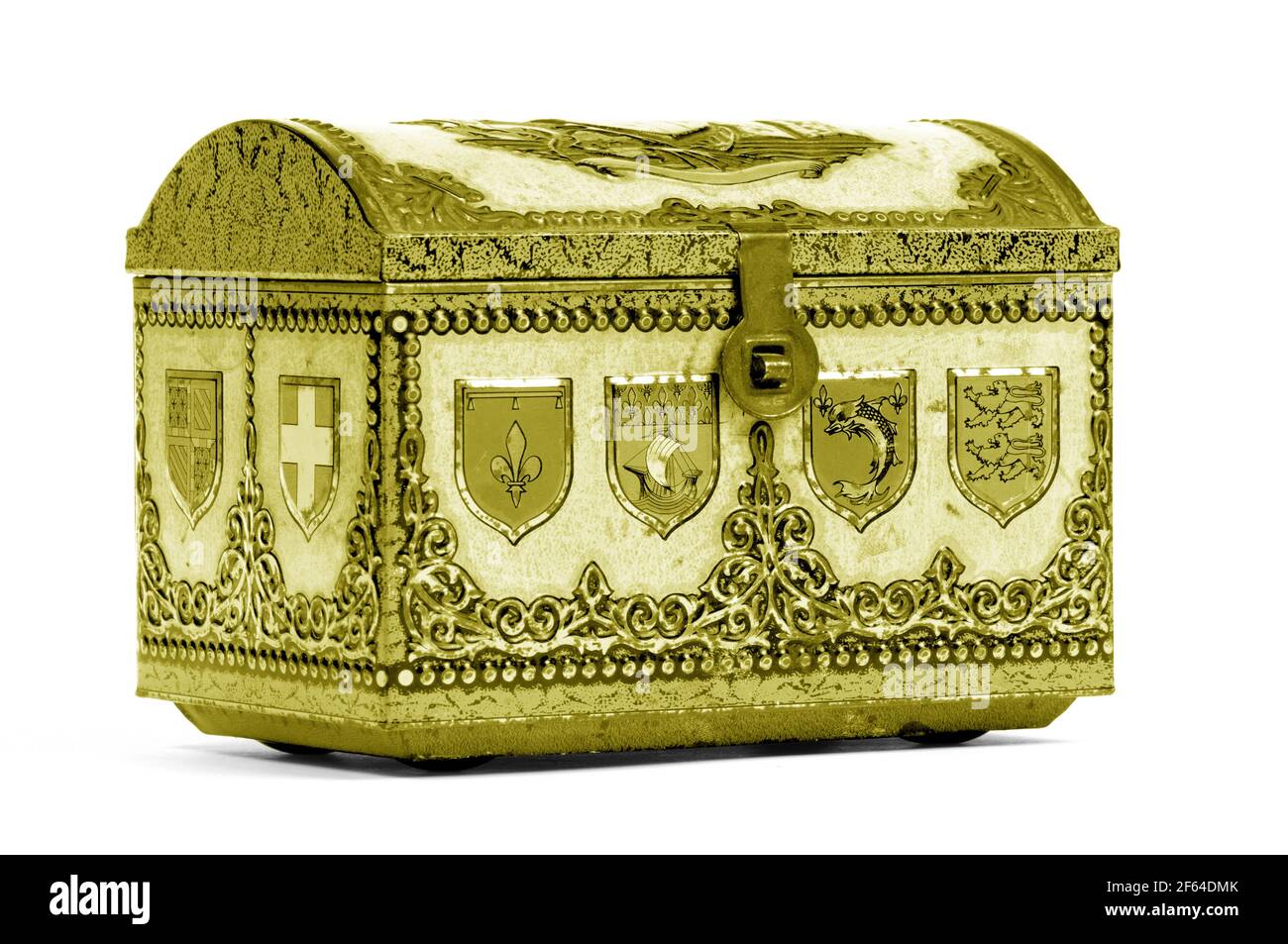 Very old small chest, isolated on white Stock Photo - Alamy