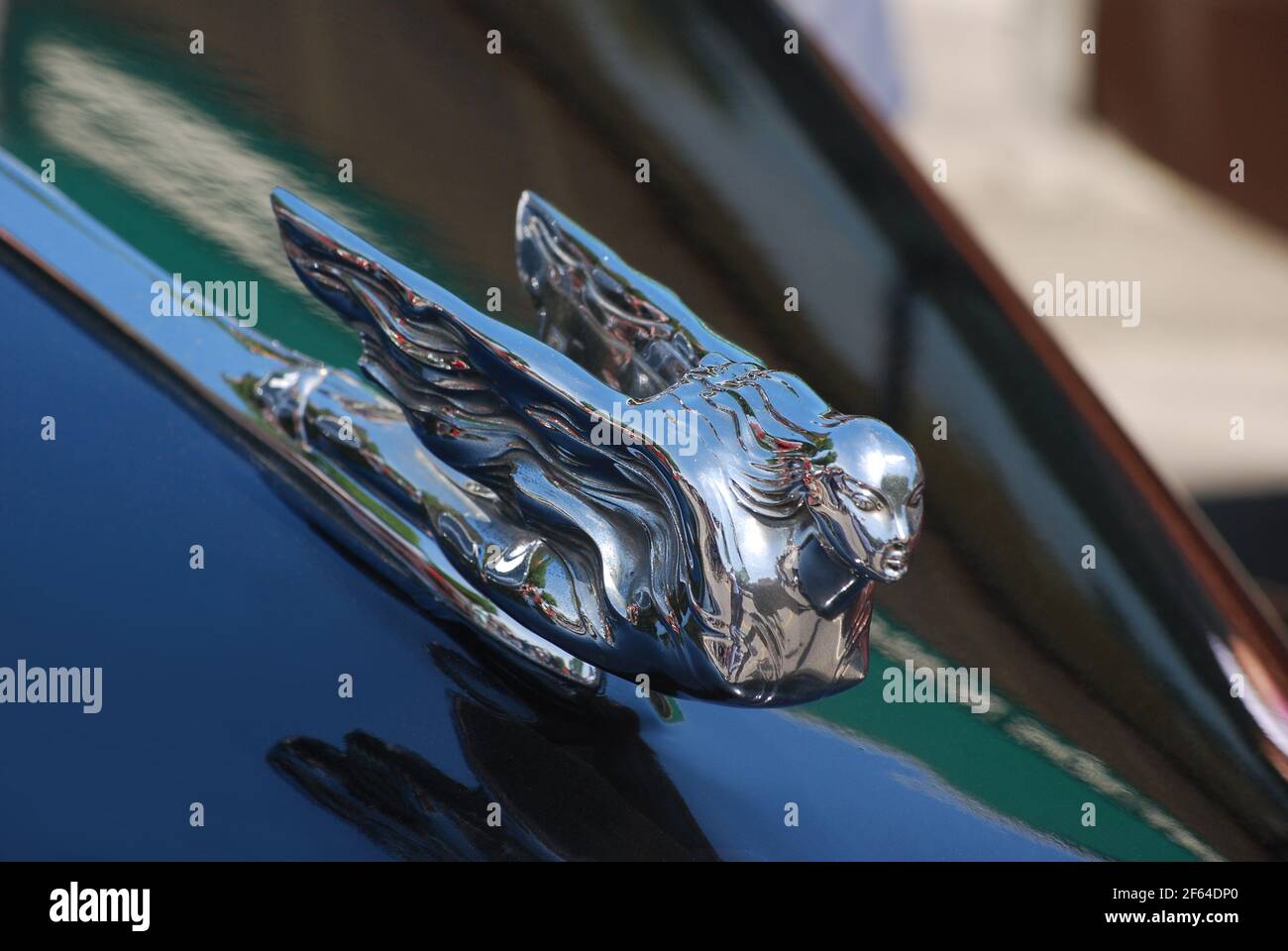 1941 Cadillace Winged Goddess hood ornament Stock Photo - Alamy