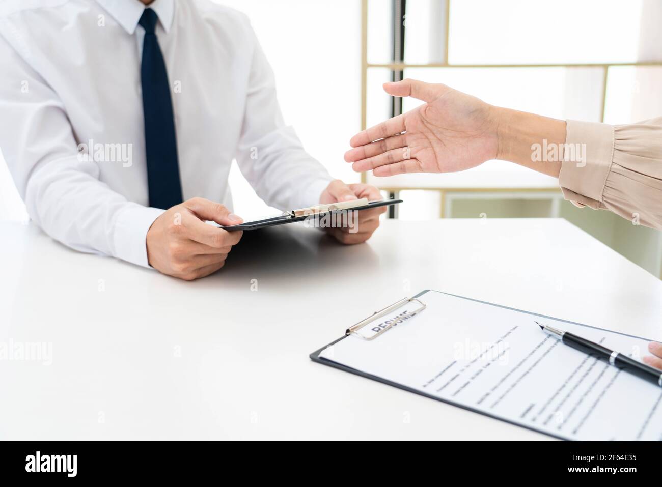 Man Being Interviewed Business People High Resolution Stock Photography ...