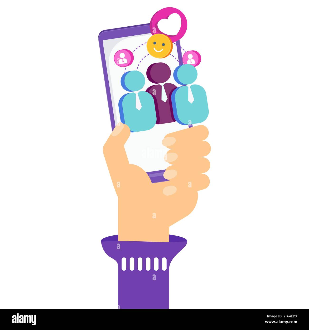 Mobile phone relationships Stock Vector Images - Alamy