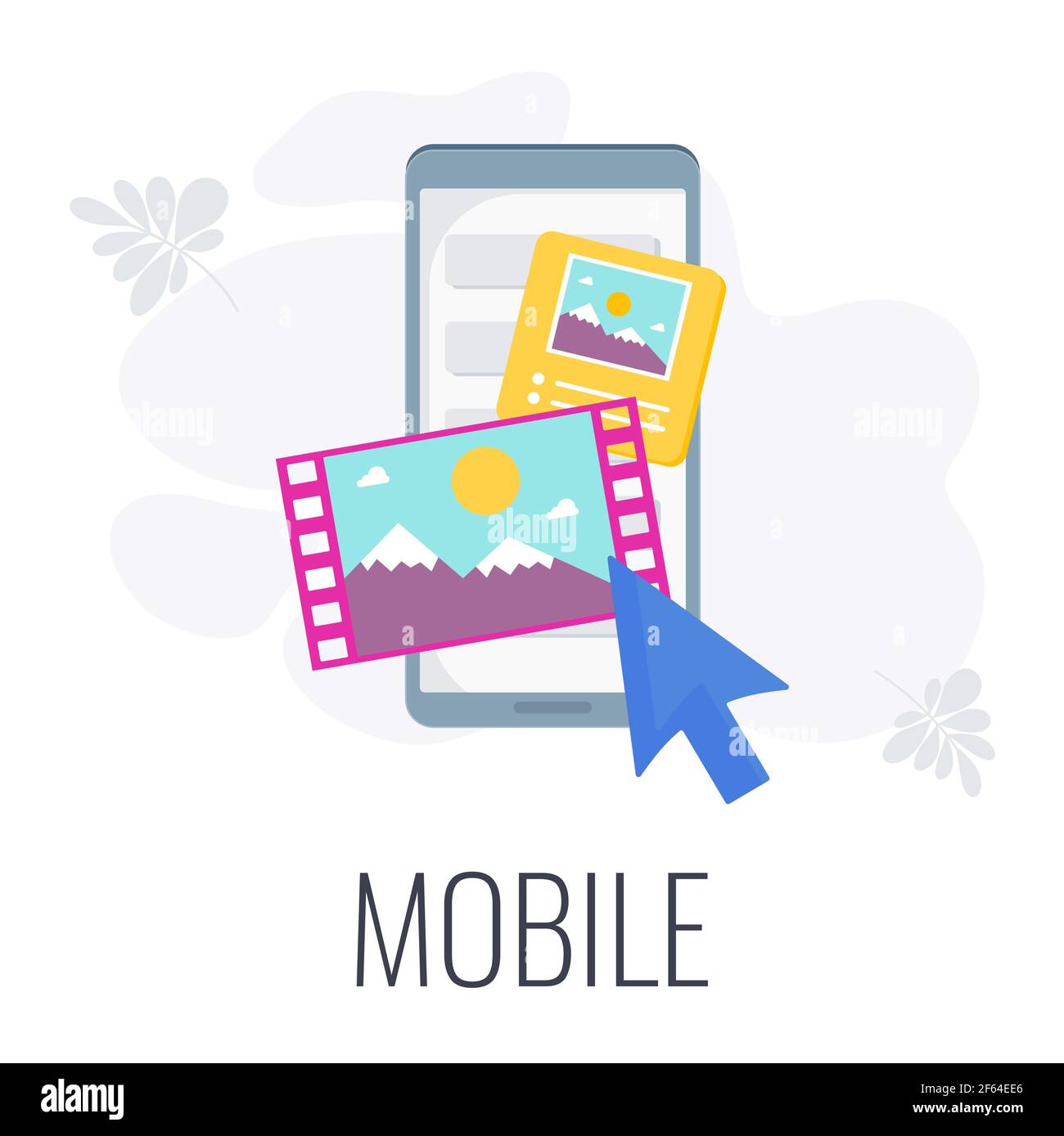 Mobile App color infographics Icon. Phone with application Stock Vector ...
