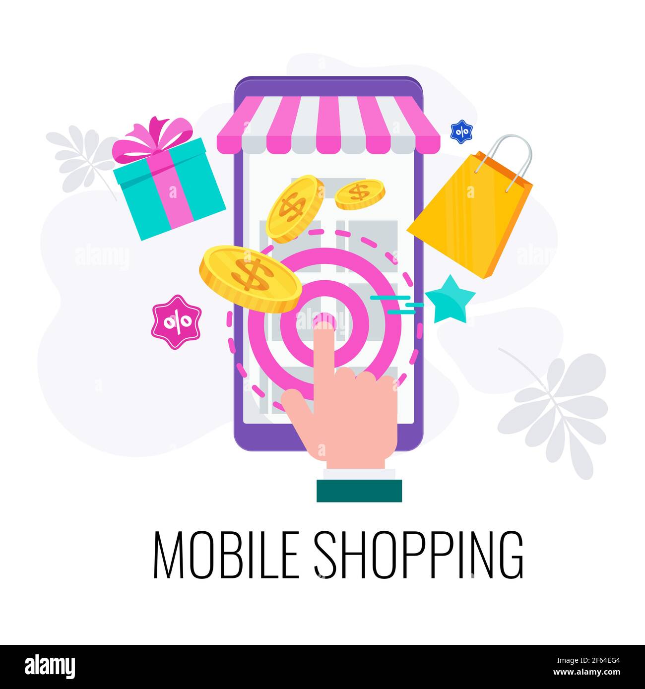 Woman banking phone app Cut Out Stock Images & Pictures - Alamy