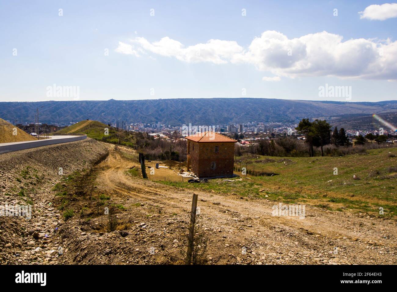 Tbilisi city view and cityscape, capital of Georgia, old famous ...