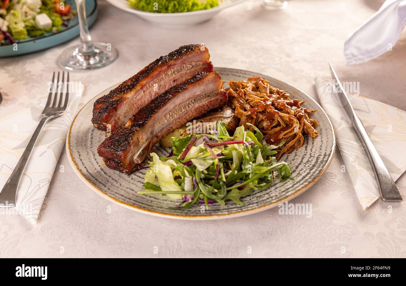Bbq grilled pork spare hi-res stock photography and images - Alamy