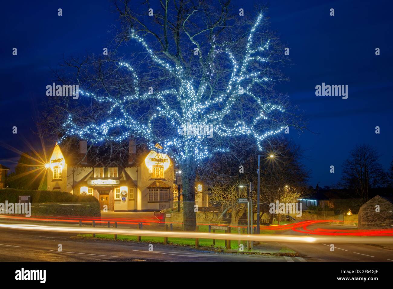 UK, South Yorkshire, Doncaster, Barnburgh, Coach and Horses Pub with ...